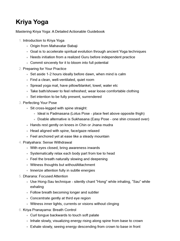 Kriya Yoga | PDF | Yoga | Meditation