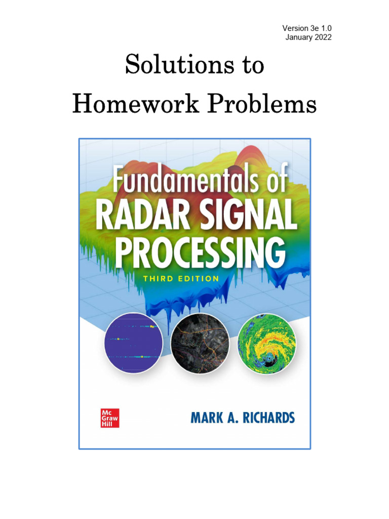Radar Homework Problem Solutions | PDF | Extremely High Frequency ...