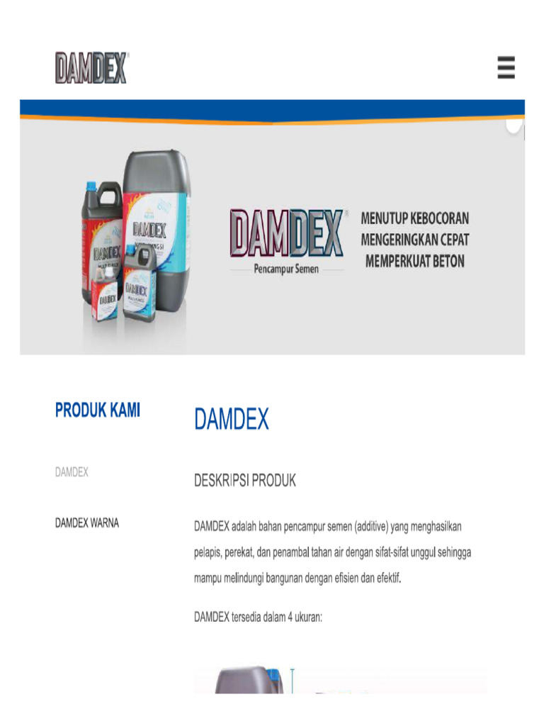 Damdex - Produk | PDF
