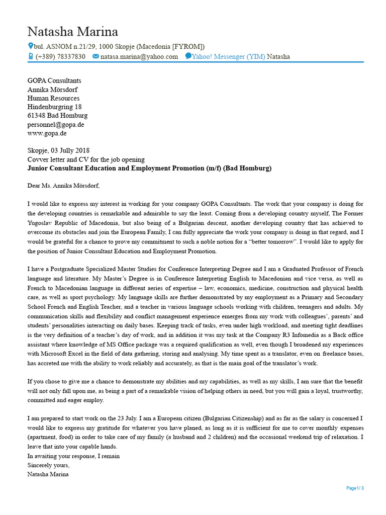 CV-Cover letter-Europass-EN | PDF