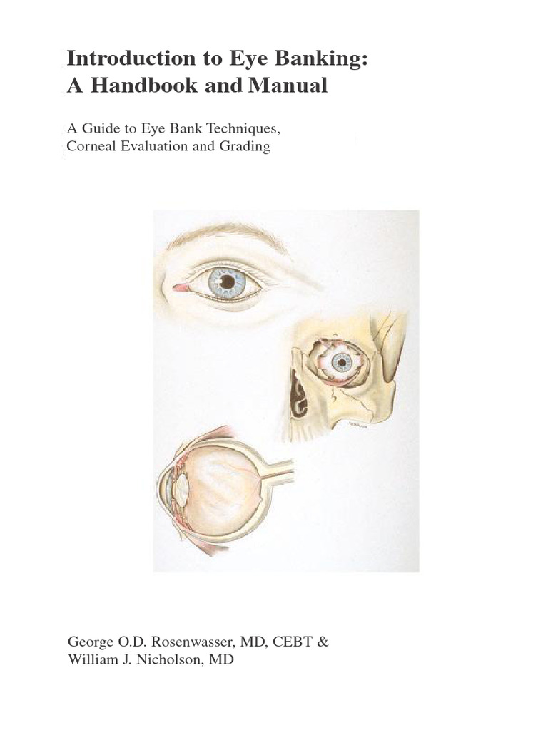 Introduction to Eye Banking_A Handbook and Manual | PDF | Cornea | Human Eye