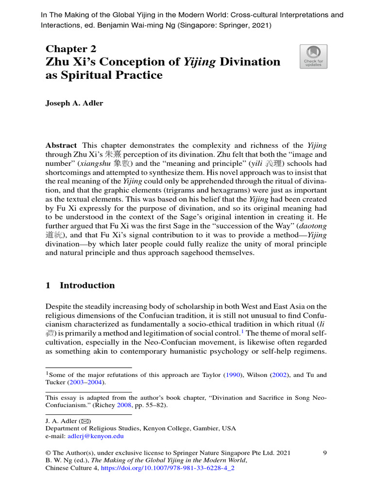 Zhu Xi's Conception of Divination | Download Free PDF | Confucianism ...