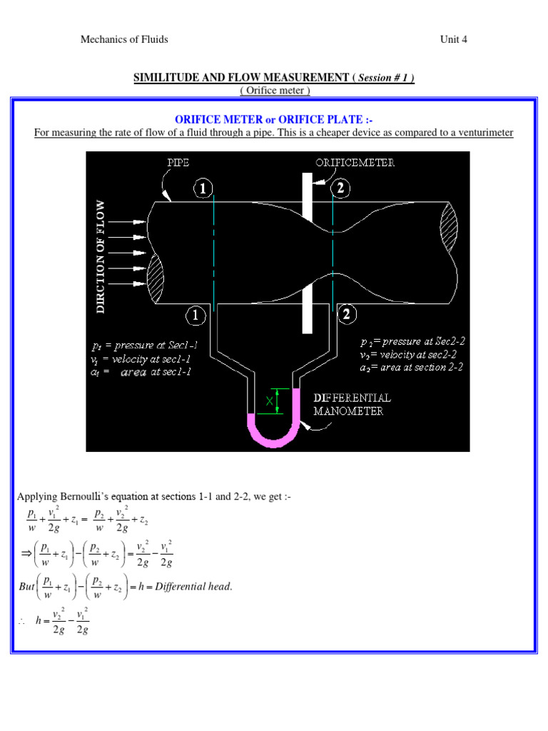 1.1 1.orifice Meter | Download Free PDF | Civil Engineering | Process Engineering