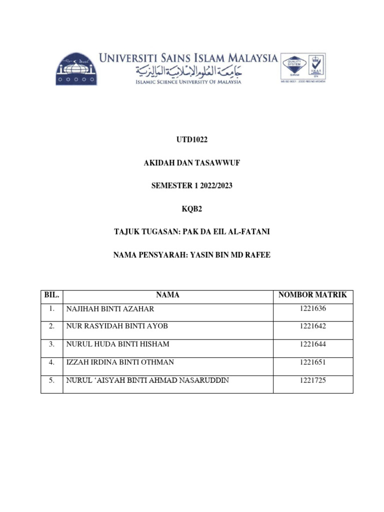 Kumpulan 5 (Pakda Eil) | PDF