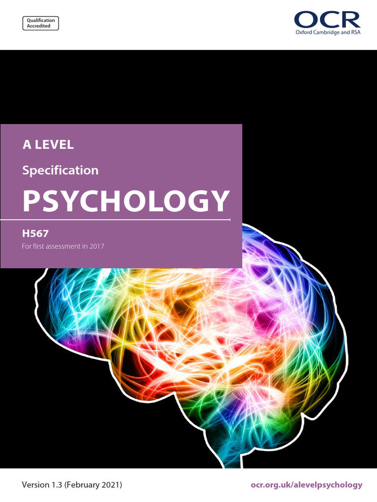 Psychology Spec | PDF | Level Of Measurement | Psychology