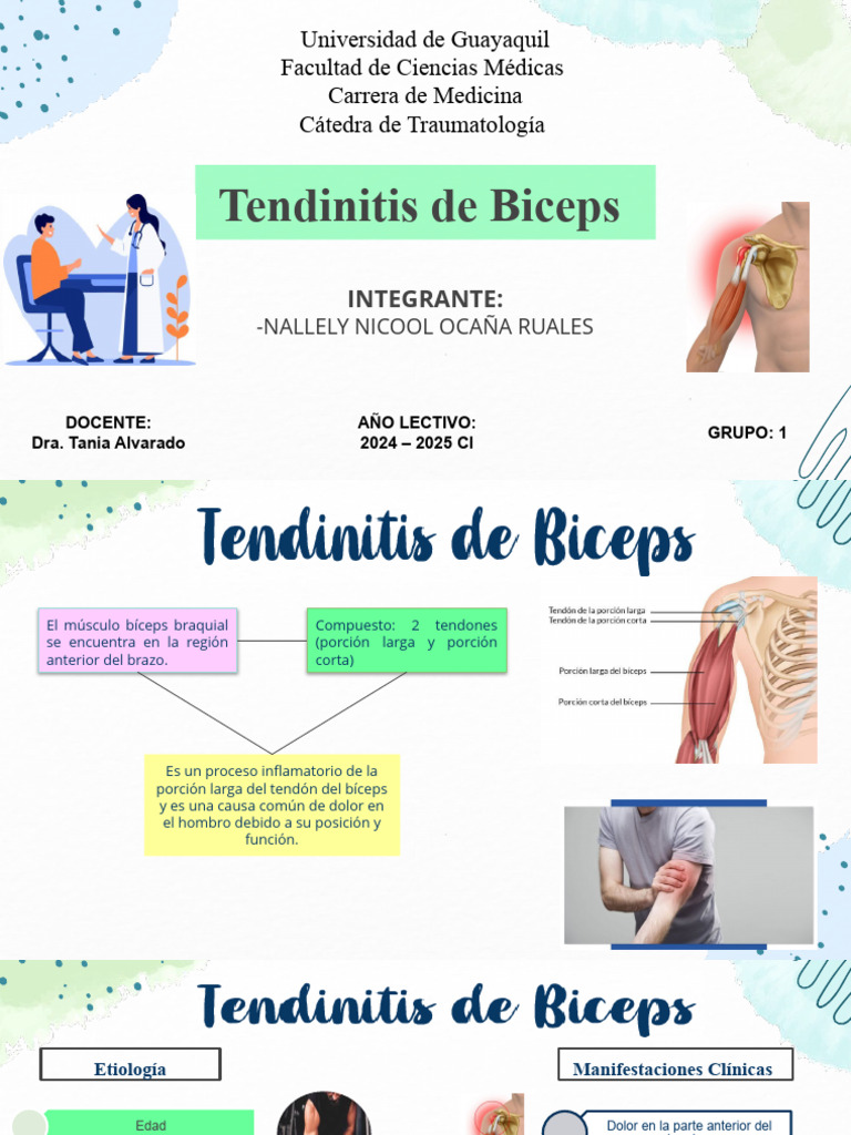 Tratamiento de Tendinitis del Bíceps | PDF | Hombro | Medicina CLINICA