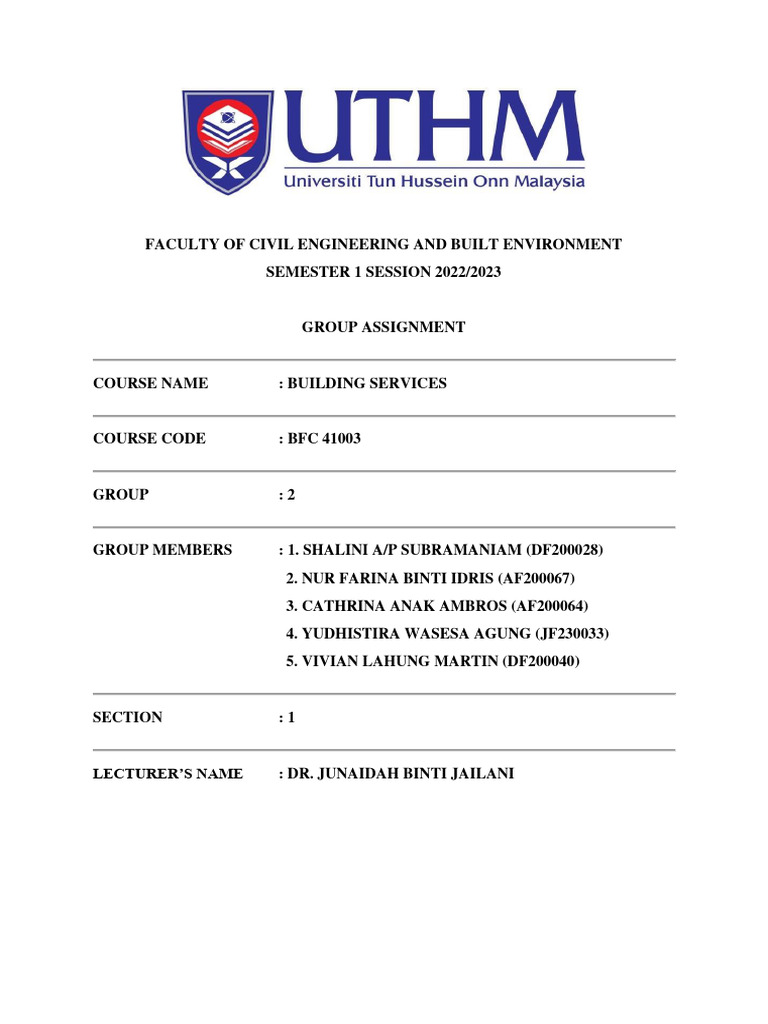 Group 2 Assignment Building Services-1 | PDF | Humidity | Air Conditioning
