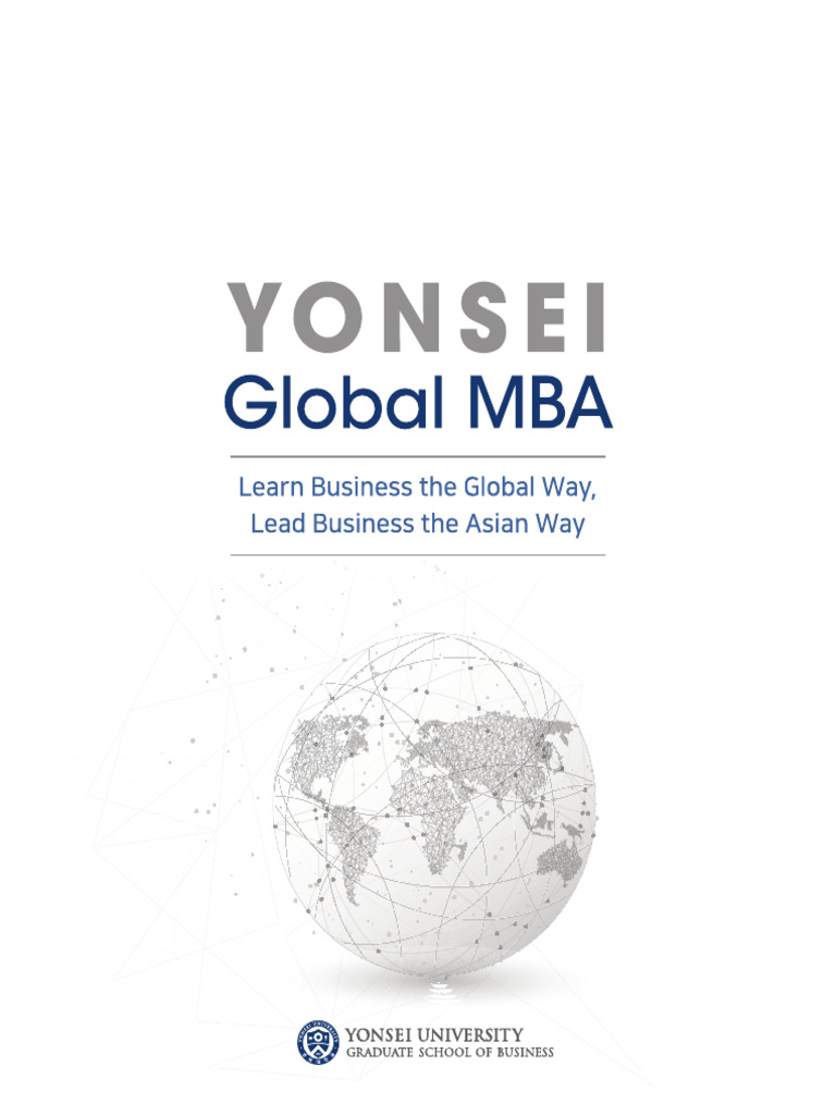 2023 Yonsei Global MBA Brochure | PDF | Master Of Business Administration | Strategic Management