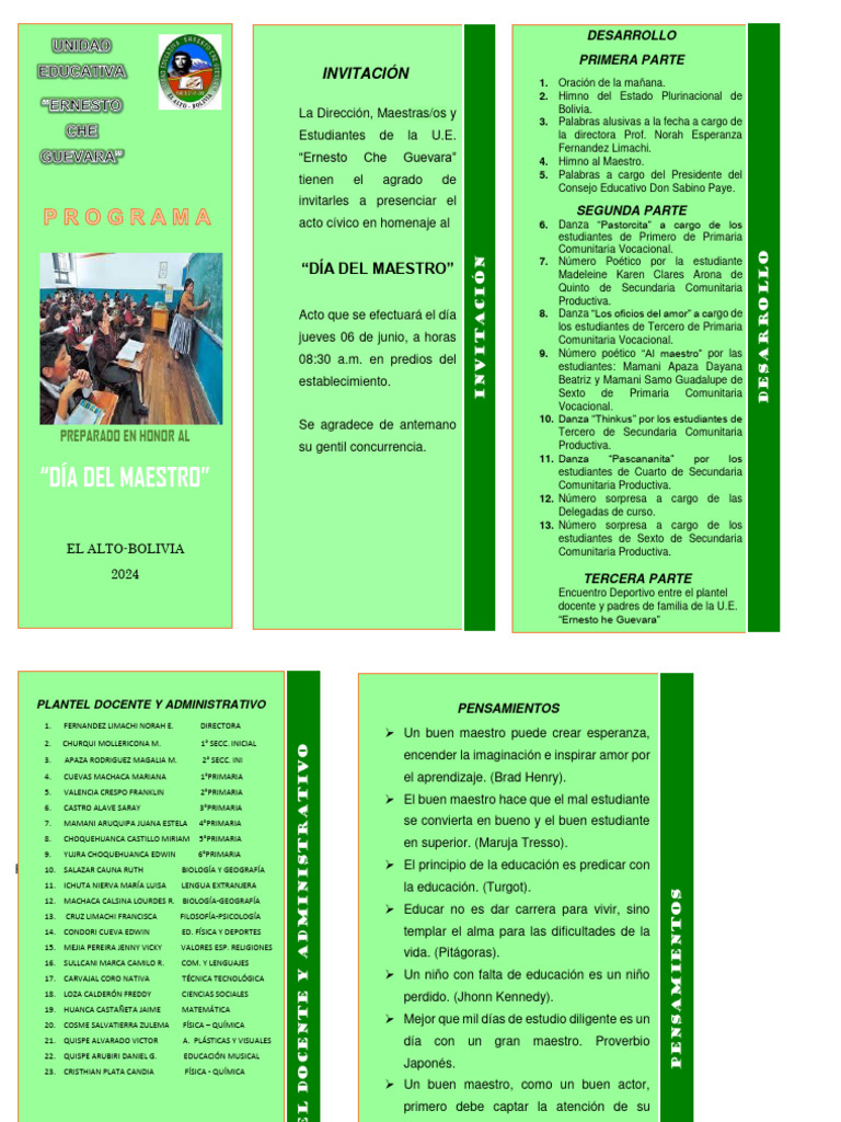 Programa Dia Del Maestro | PDF