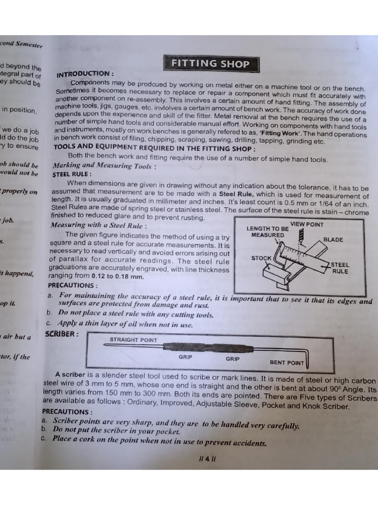 Workshop Fitting Shop Notes | PDF