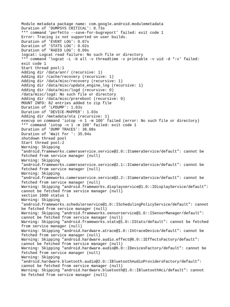 Bugreport Milanf - G T2SDS33.75 38 3 3 3 2024 03 10 04 08 30 Dumpstate ...