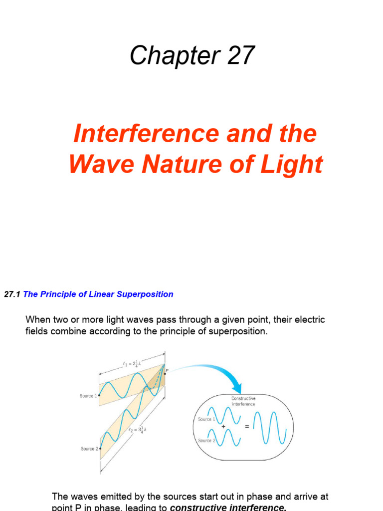 CH 27 | PDF | Angular Resolution | Diffraction