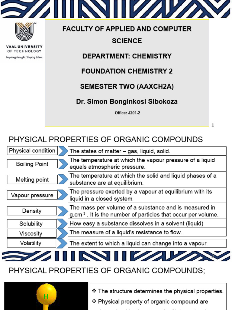 Organic Chemistry Slides 3A | Download Free PDF | Intermolecular Force ...