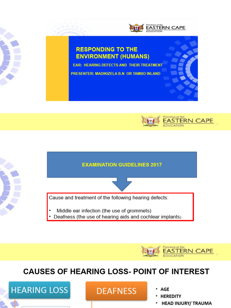 3 Life Sciences grade 12DEFECTS IN THE EAR AND THEIR TREATMENT (1 ...
