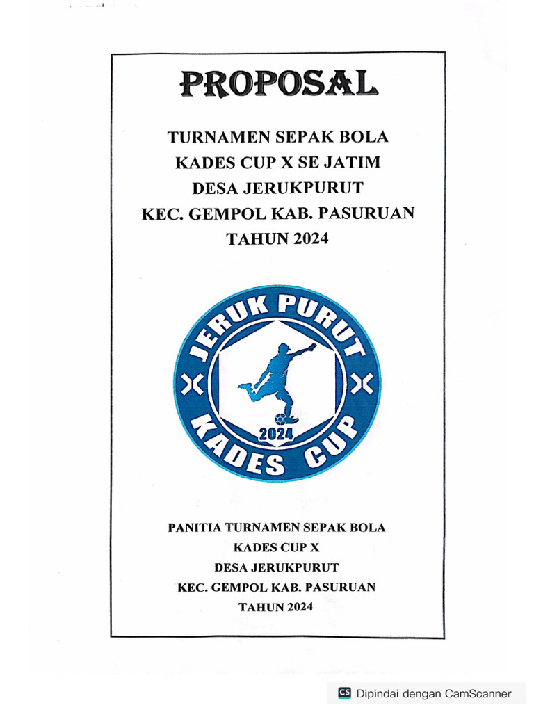 Proposal Tournamen Kades Cup X DS Jerukpurut | PDF