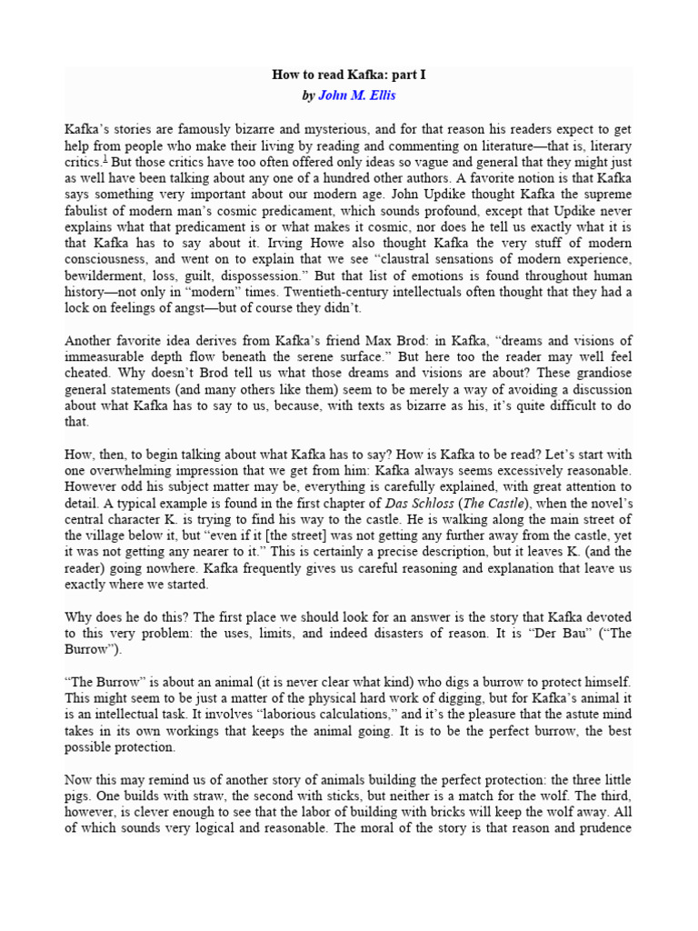 How to read Kafka 1 & 2, Surrealist poetry | Download Free PDF | The ...