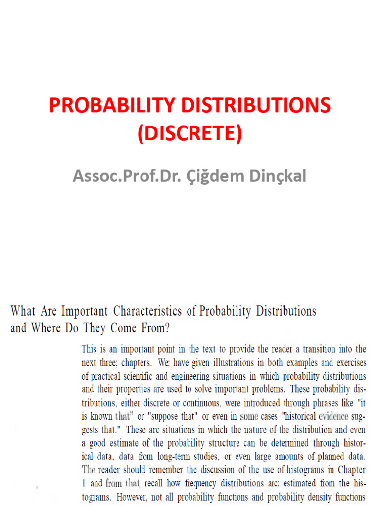 Discrete Probability Distributions Guide | PDF