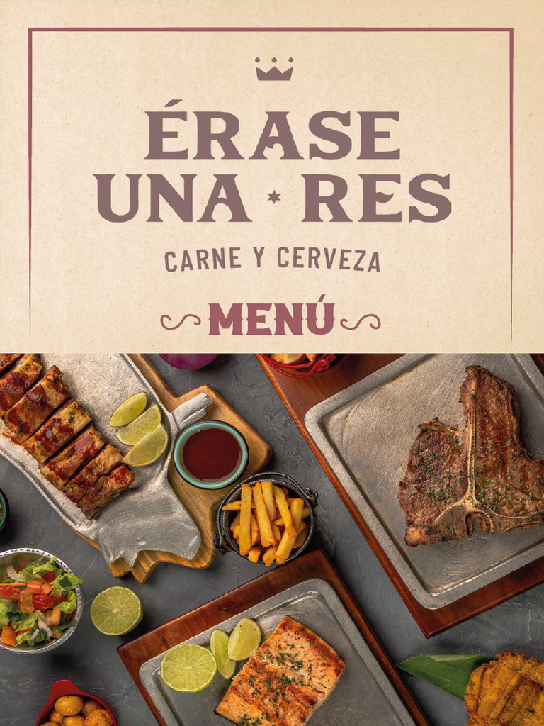 Menú de Parrilla Érase una Res | PDF | Parilla | Cocina