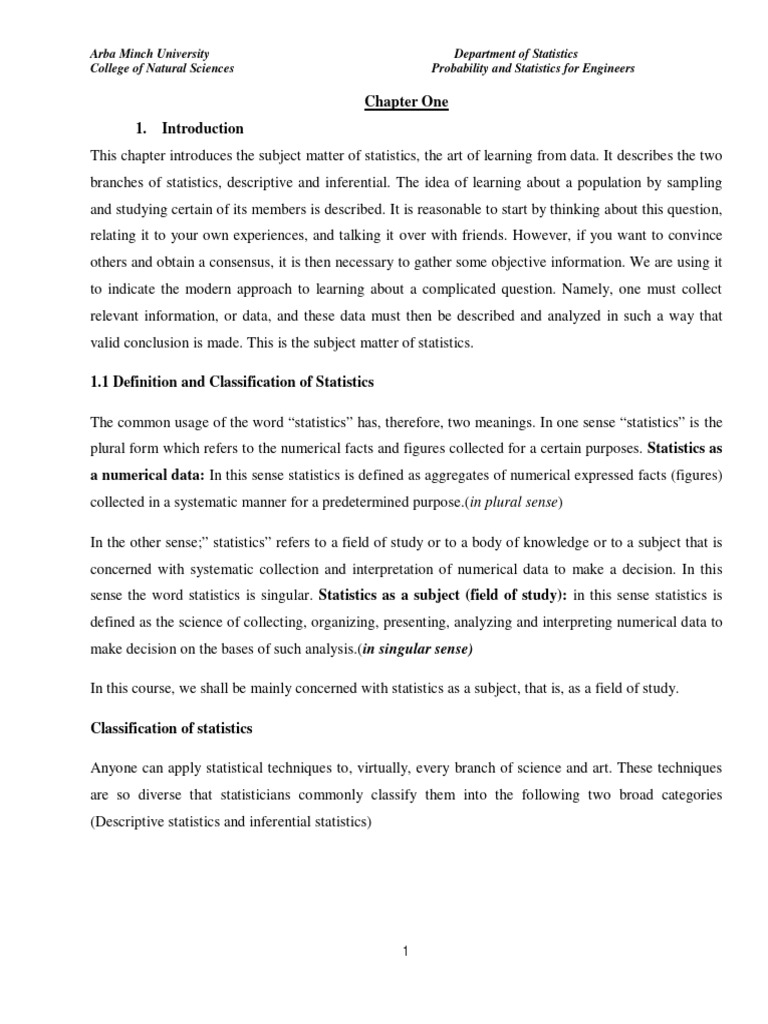 Introduction to Statistics for Engineers | PDF | Statistics | Level Of ...