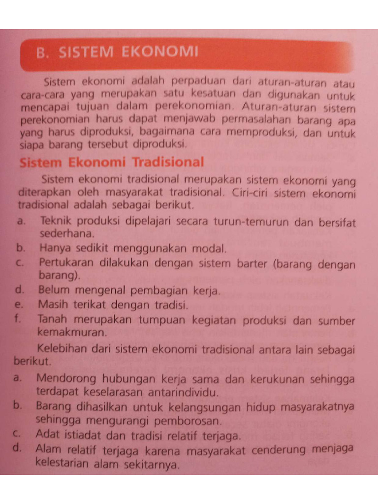 Sistem Ekonomi Kelas X | PDF