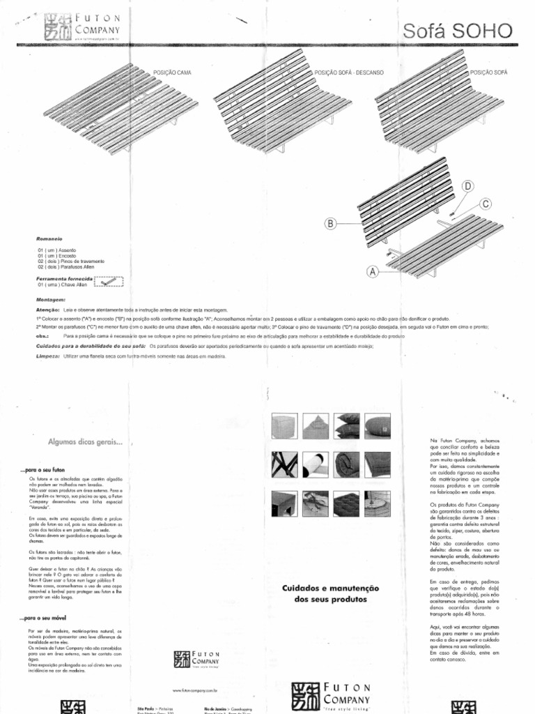 Manual_Sofa_SOHO_Futon_Company_2005 | PDF