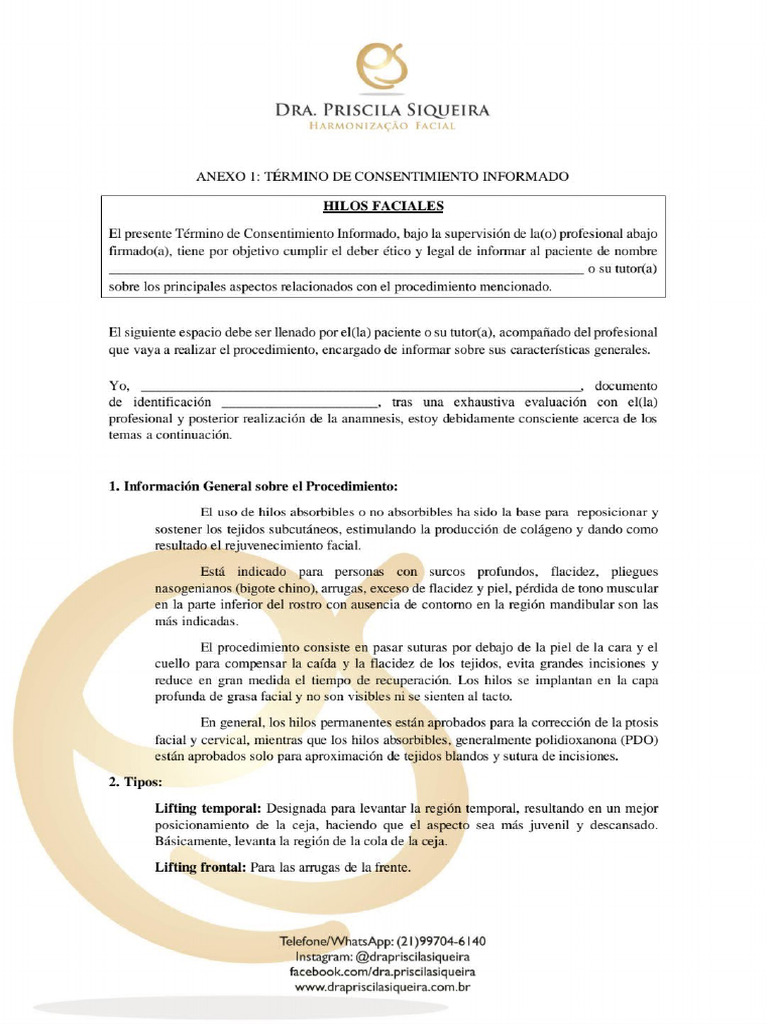 Consentimiento de Hilos Brasil | PDF