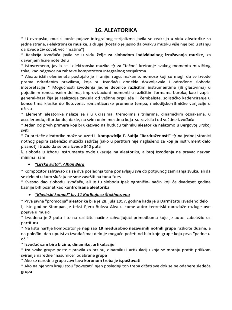 16, Aleatorika | PDF