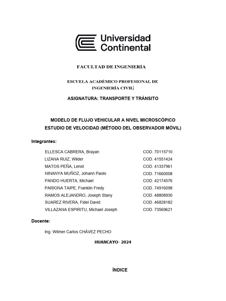 Pa01 - Transporte y Transito 1 | PDF | La congestión del tráfico | Transporte por carretera