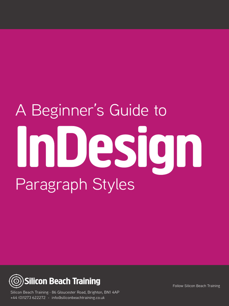 InDesign Paragraph Styles | PDF | Paragraph | Adobe In Design