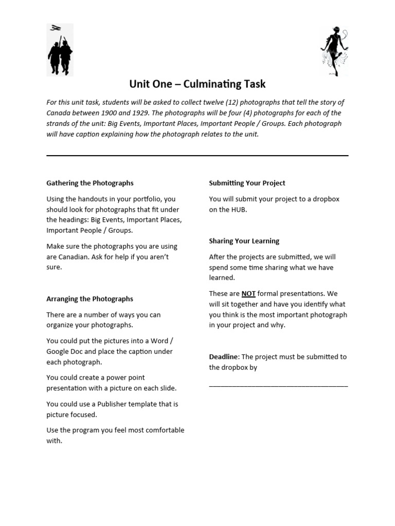 Unit One Culminating Task | PDF