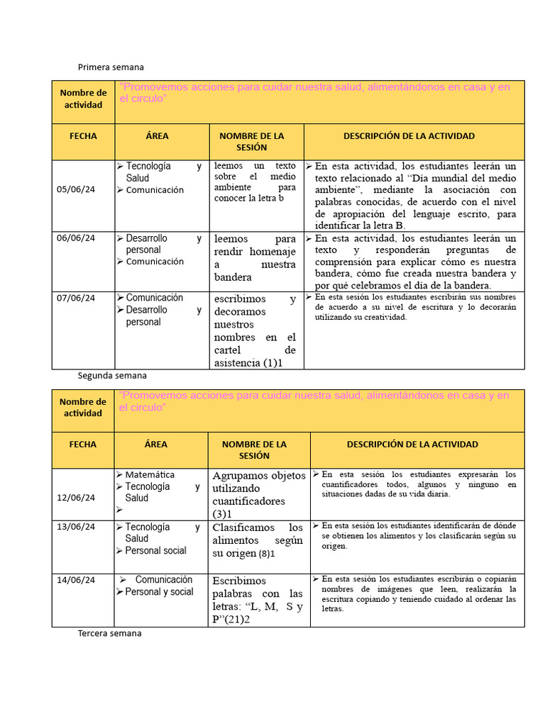Primera Semana | PDF | Comunicación