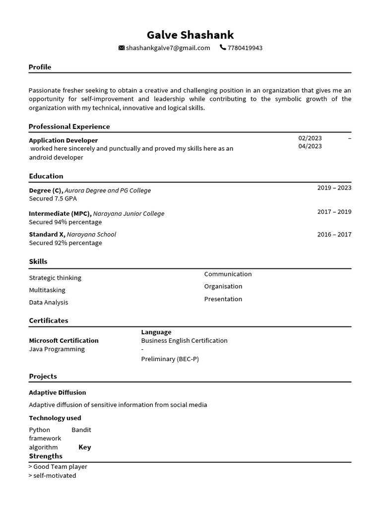 Badde Mayuri FlowCV Resume 20231208 | PDF