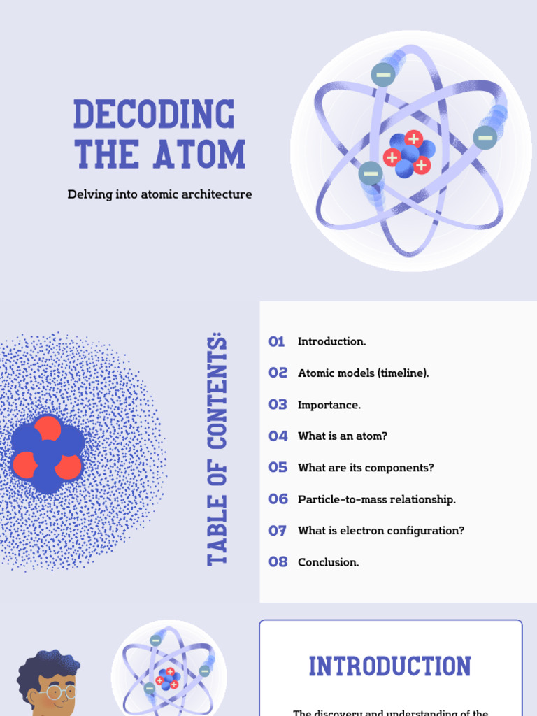 Chemistry Atomic Structure Presentation in Lavander Red Blue ...