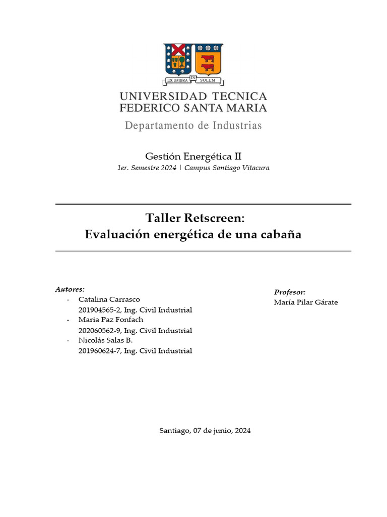 Retscreen Grupo11 | PDF | Gases de efecto invernadero | Uso eficiente ...