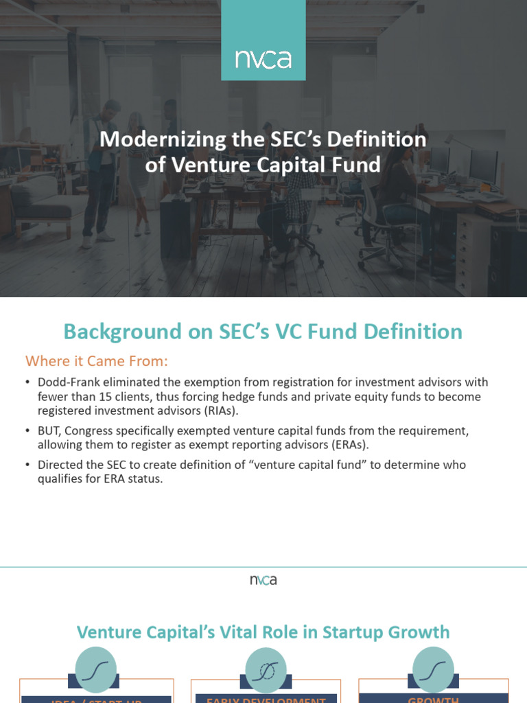 Modernizing The SEC's Definition of Venture Capital Fund | PDF ...