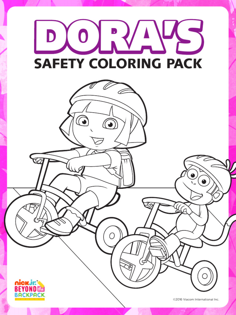 Dora Safety Coloring Book | PDF