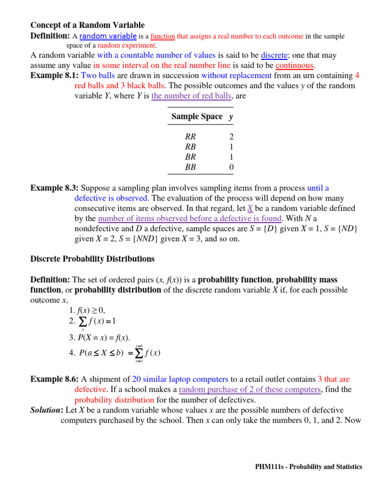 Lecture6-slides | PDF | Probability Distribution | Random Variable