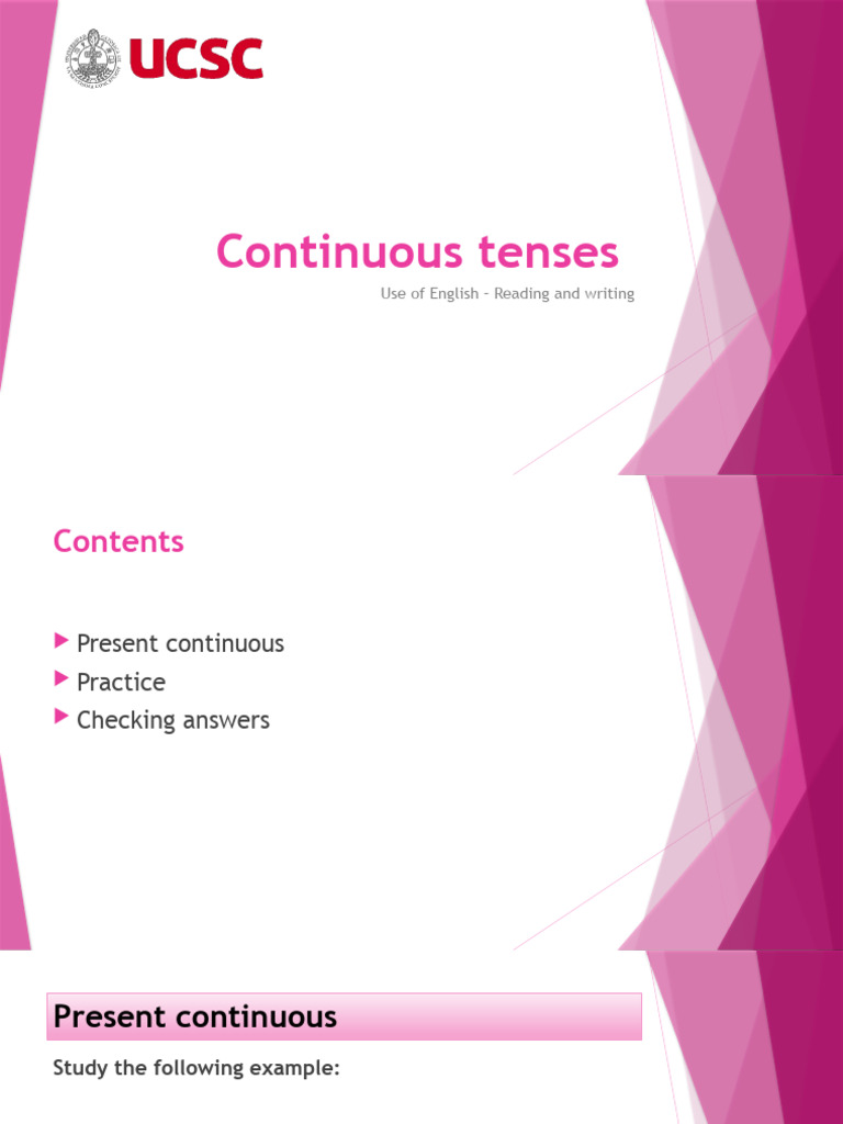 Understanding Present Continuous Tense | PDF | Linguistics | Linguistic ...
