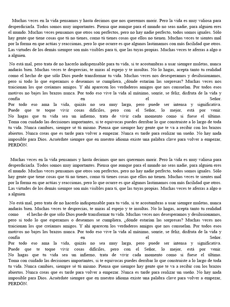 TEXTO DE REFLEXION | PDF