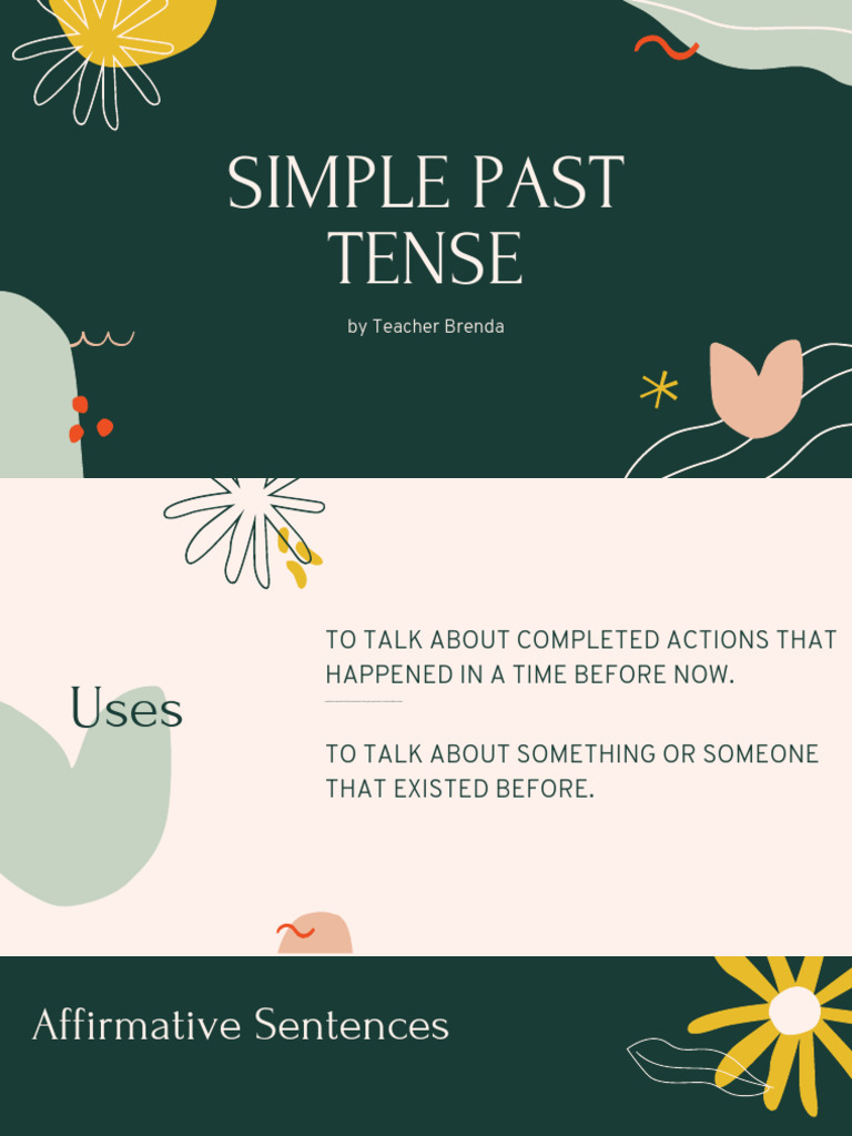 Simple Past PPT | Download Free PDF | Question | Verb