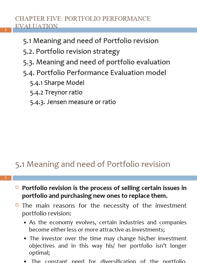Chapter 5 | PDF | Beta (Finance) | Sharpe Ratio