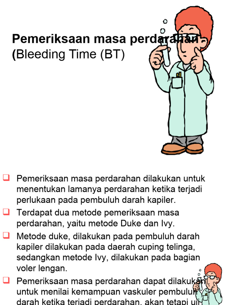 Pemeriksaan Masa Perdarahan Metode Duke dan Ivy | PDF