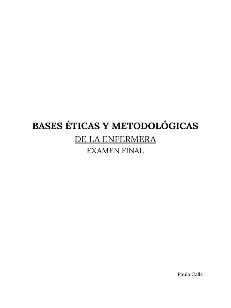 Bases Éticas Apuntes Completos | Descargar gratis PDF | Enfermería ...