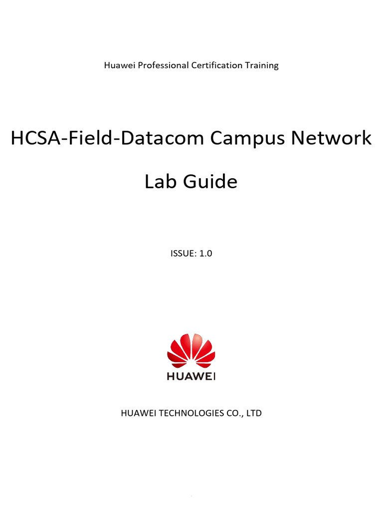 HCSA Field Datacom Campus Network Lab Guide - 05 | PDF | Computer Network | Ip Address