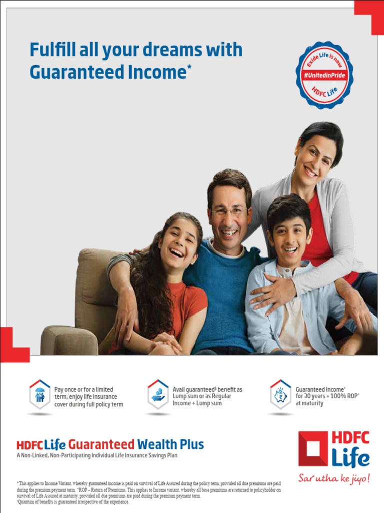 HDFC Life Guaranteed Wealth Plus: Non-Linked Life Insurance Plan with ...
