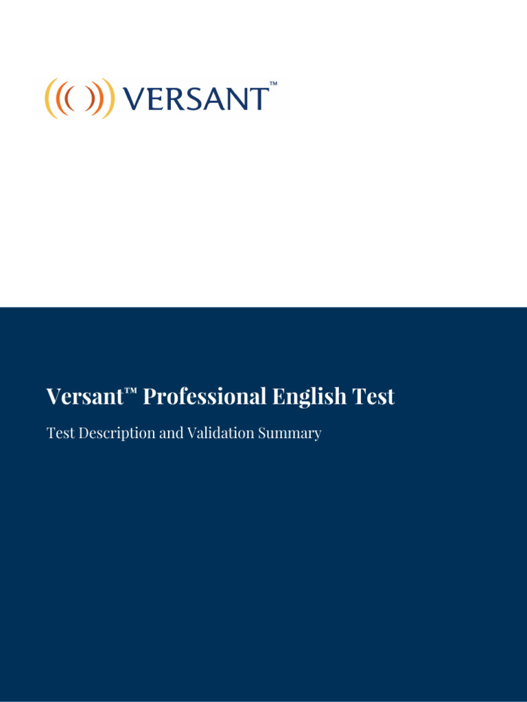 3.34-Versant Professional English Test-TestDescription ...