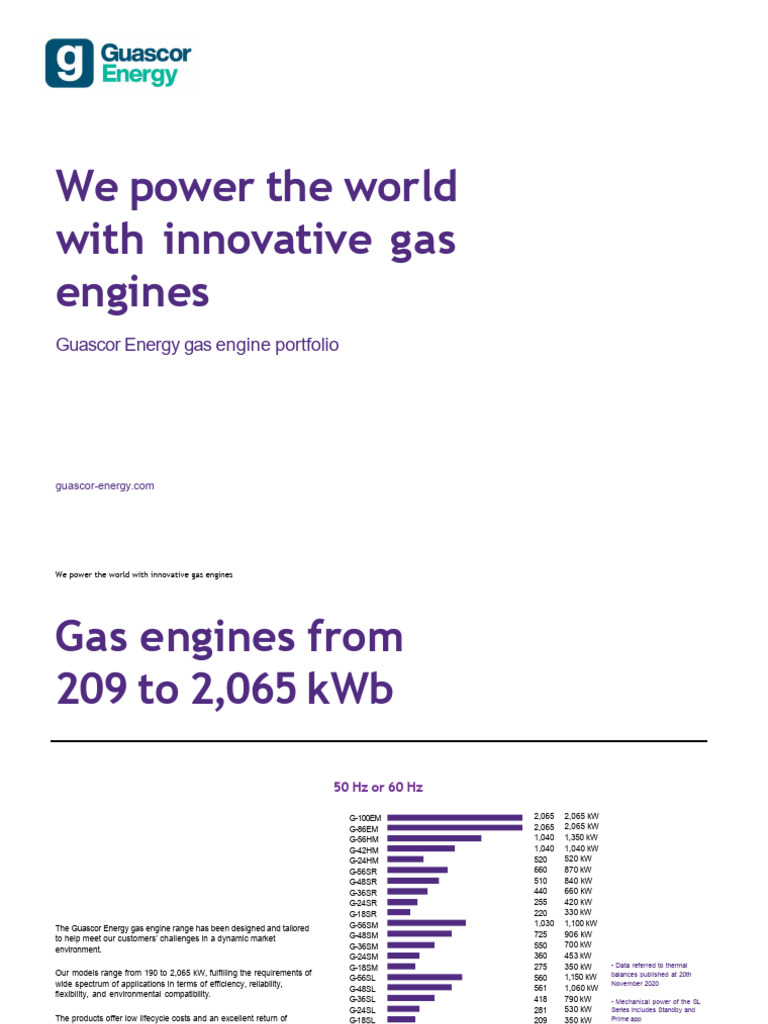 6015 GUASCOR-ENERGY Landscape Gas-Engines Overview en | PDF ...
