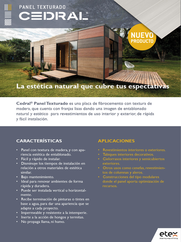 Folleto Cedral Panel Texturado | PDF | pared