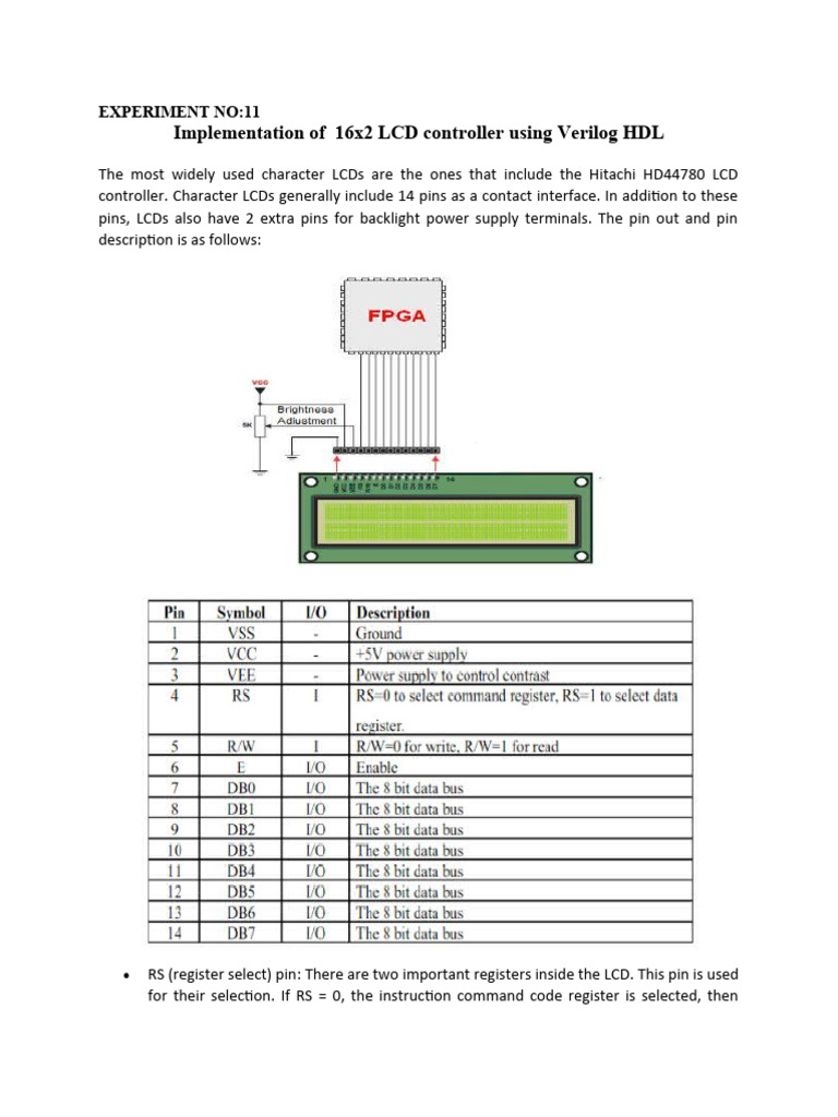 Lab 11 lcd | PDF | Liquid Crystal Display | Computer Engineering