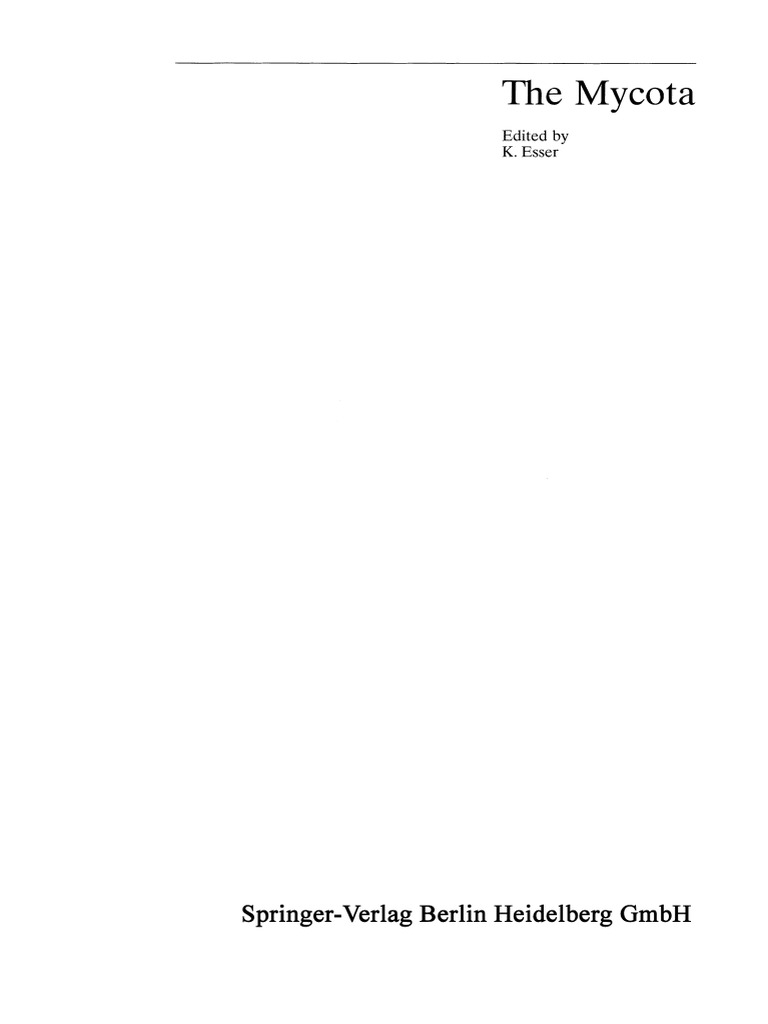 The Mycota: Fungi Research Overview | PDF | Fungus | Spore